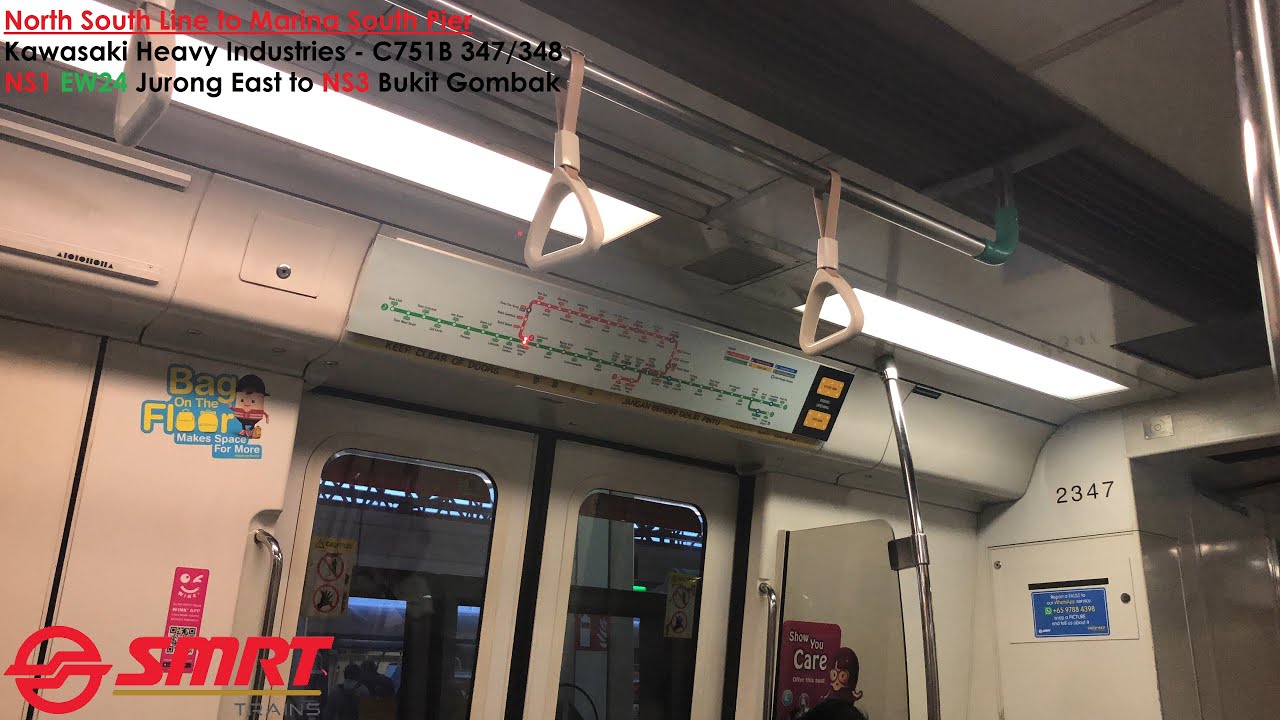 ⁴ᴷ⁶⁰ [FRESH KNS!] SMRT Trains, NSL Train Ride [Jurong East → Bt Gombak ...