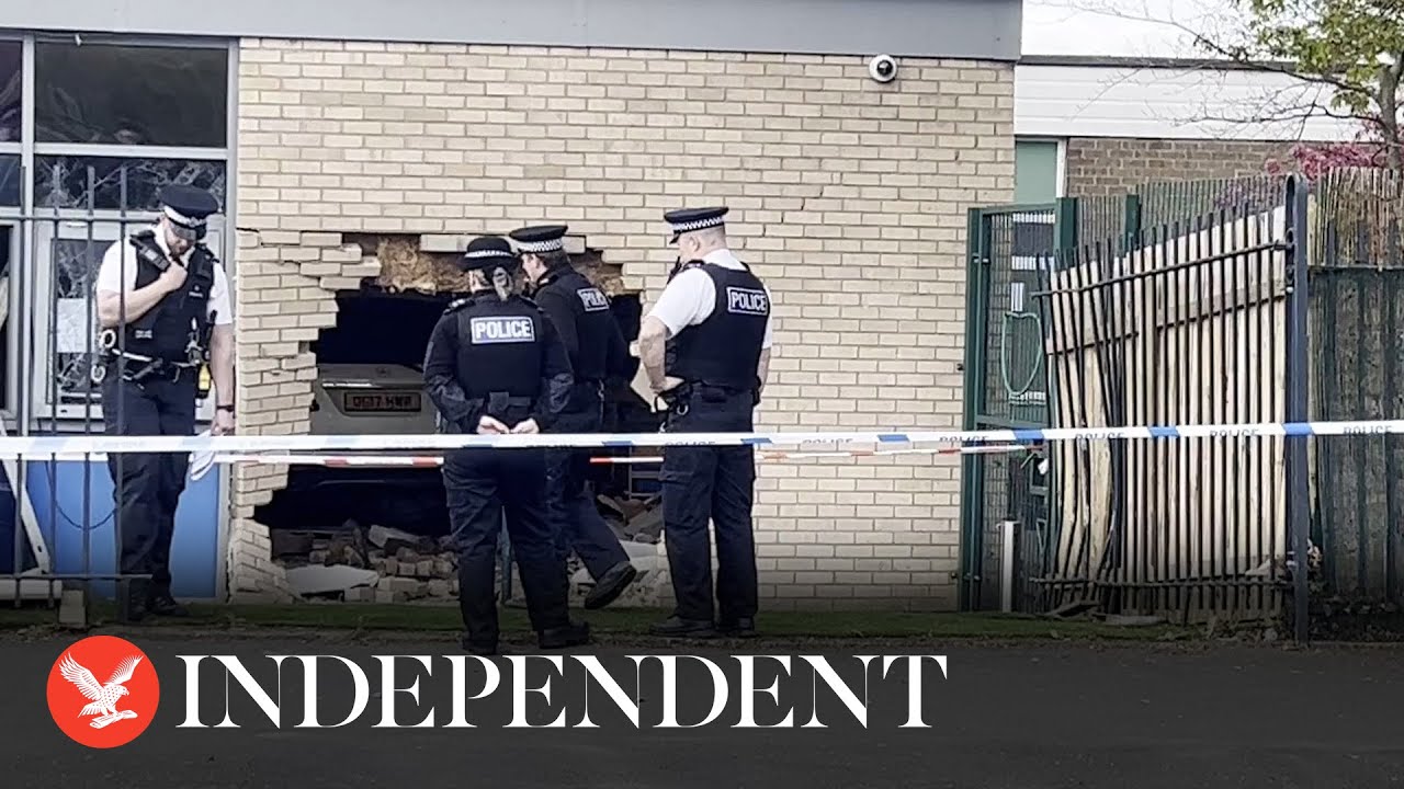 Emergency services at scene after car crashes into primary school in ...