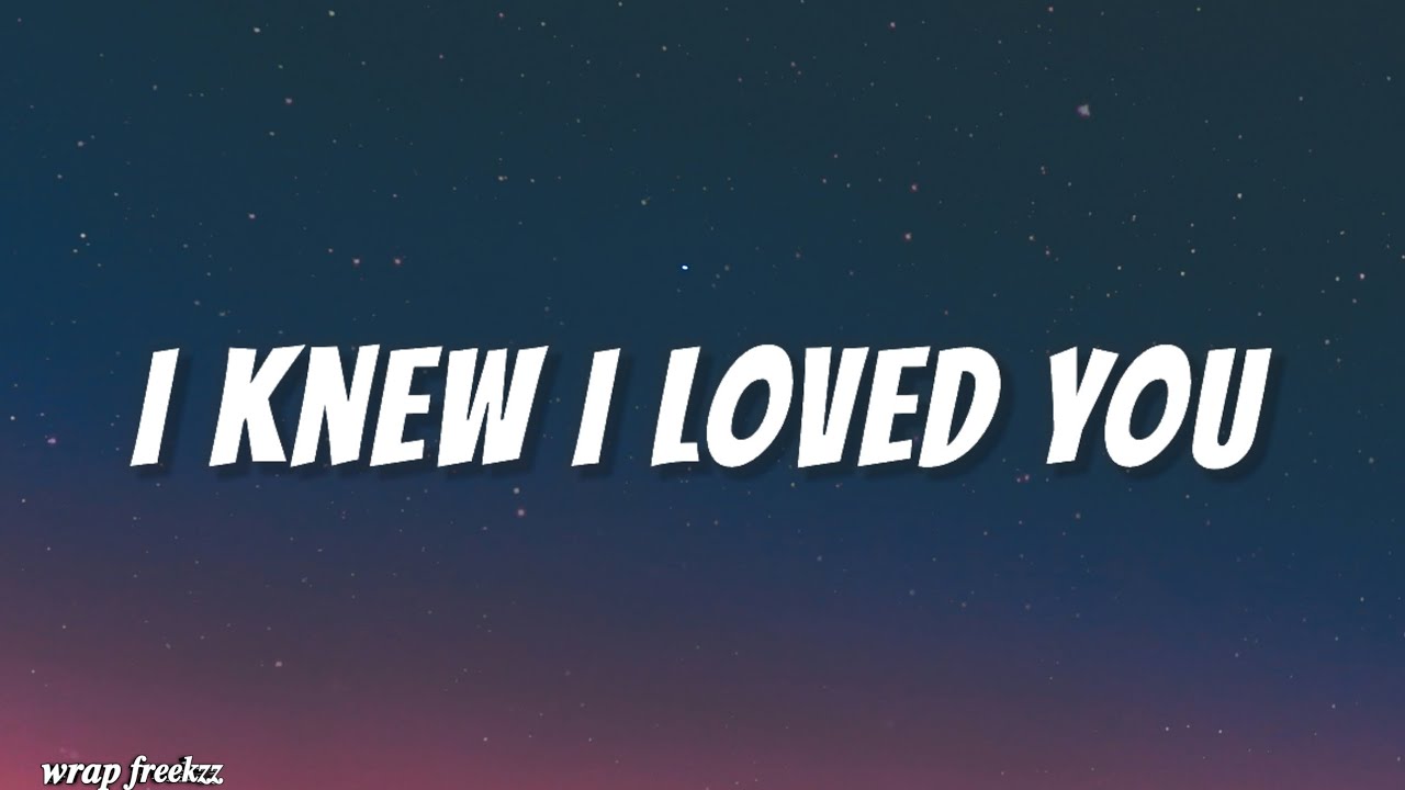 I Knew I Loved You Savage Garden (lyrics) - YouTube