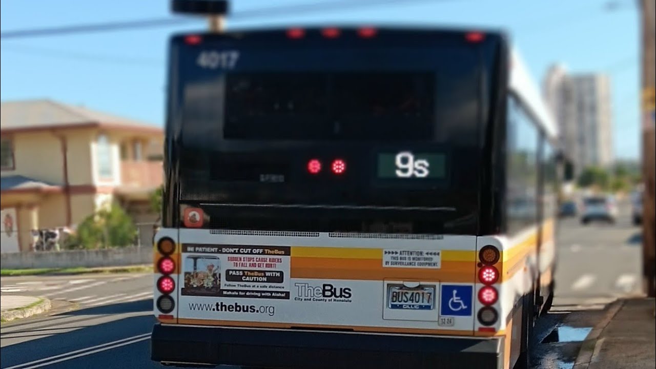 TheBus Honolulu (HI) Route 9s Palolo Valley Bus 4017 [2022 Gillig 40 ...
