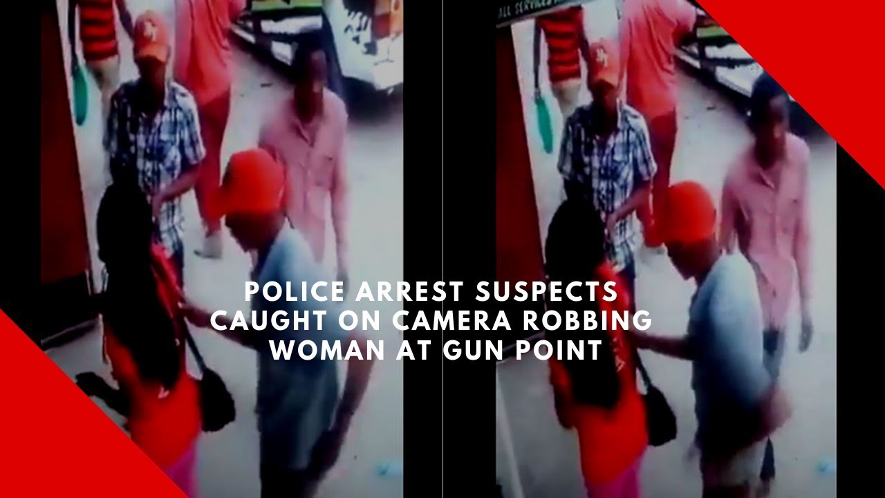 Police arrest suspects caught on camera robbing woman at gun point ...