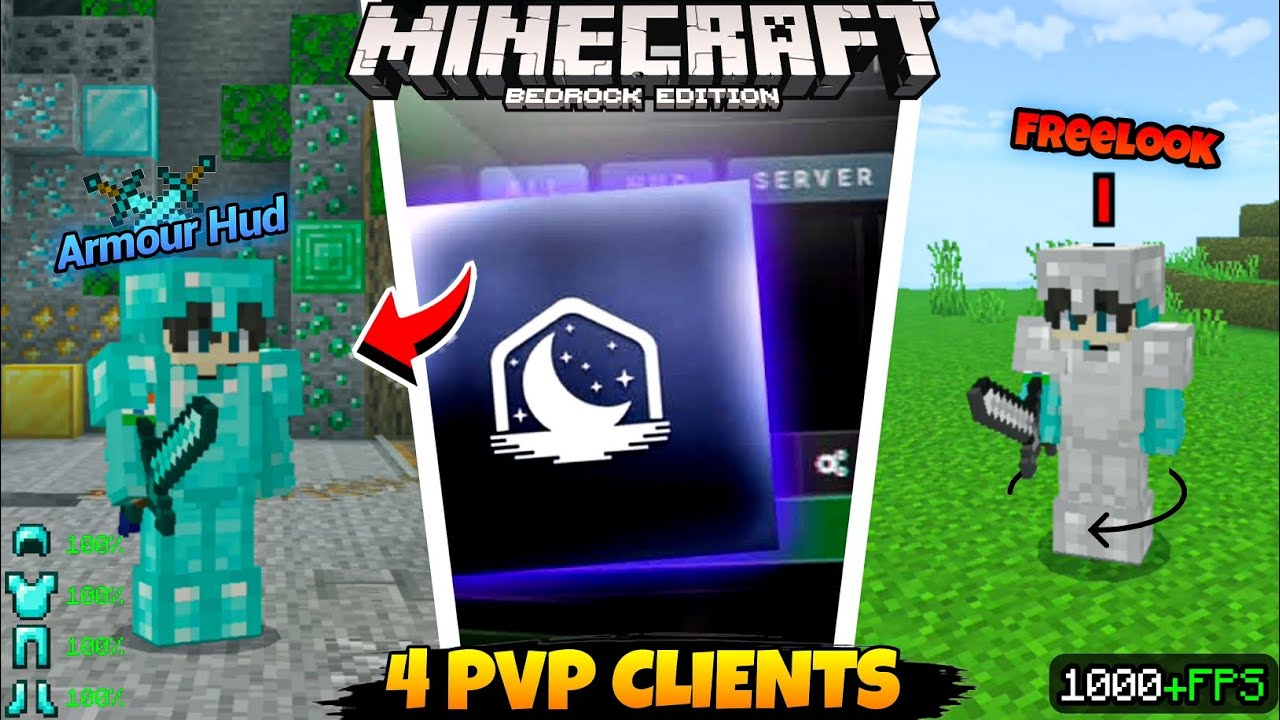 Top 4 Best PVP Clients For Minecraft Pocket Edition 1.21 | FPS BOOST ...