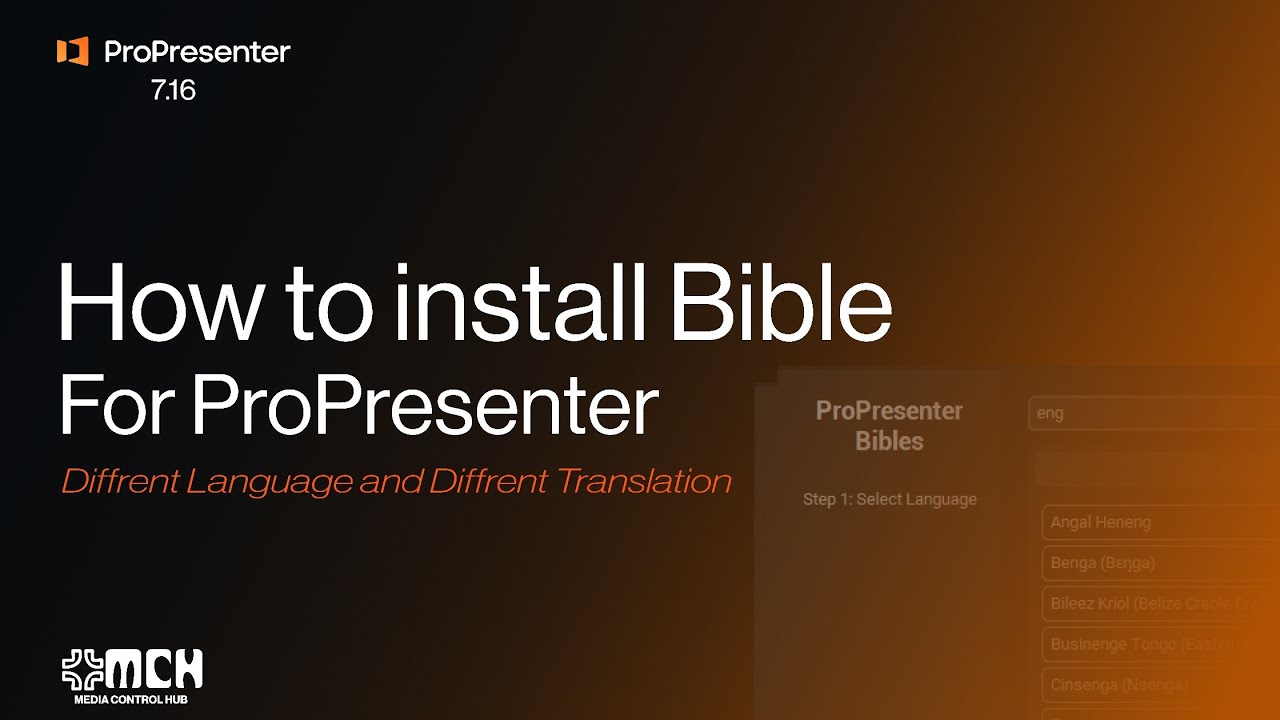 🔴 2026 ProPresenter 7.16 Bible Installation Guide: Multi-Language ...
