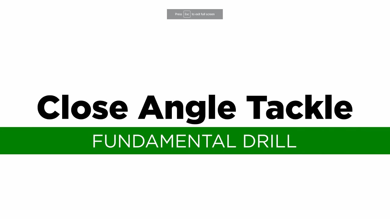 11_Close Angle Tackle Drill (Fundamental Tracking & Tackling) - YouTube