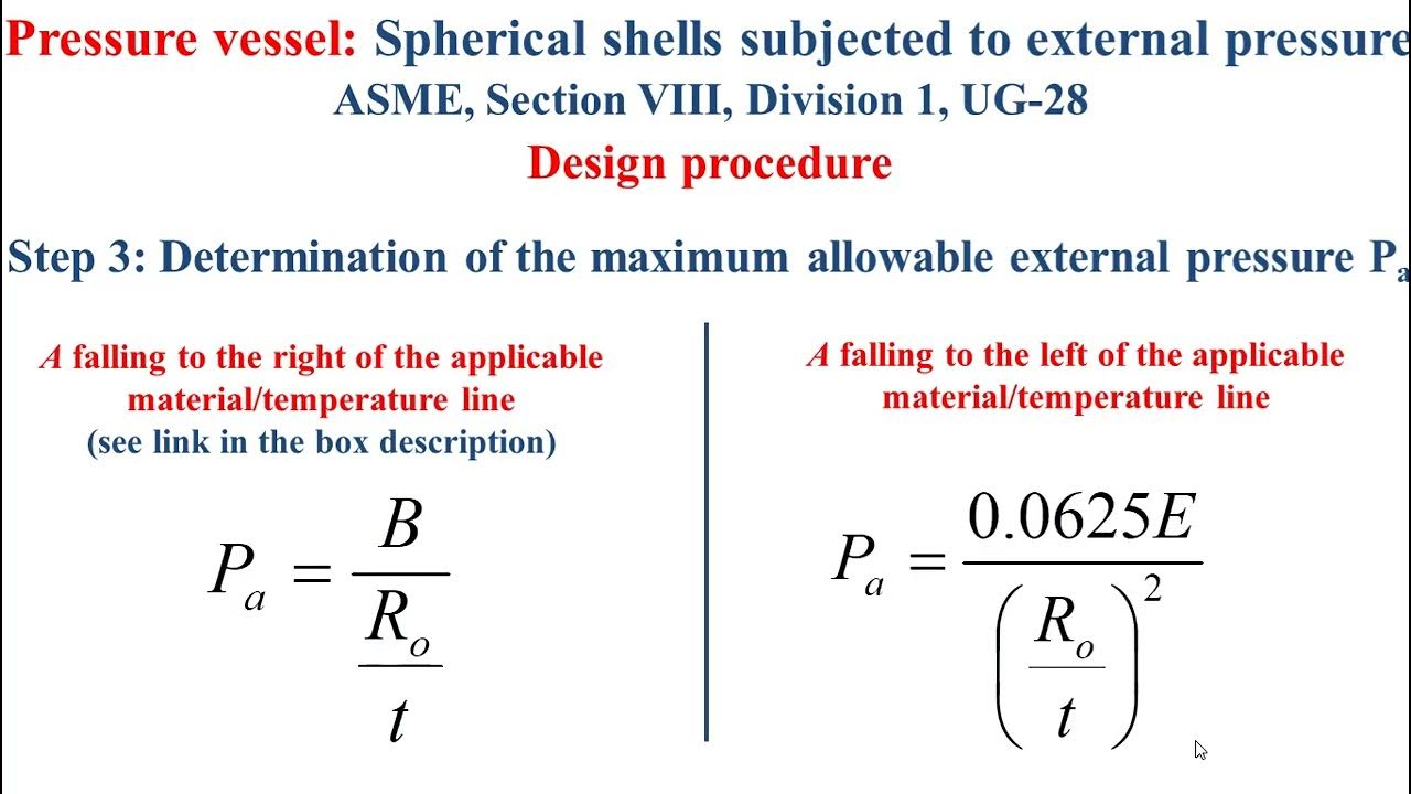 Pressure vessel_Sizing_Shell thickness under external pressure_Spherical shells_ASME - YouTube