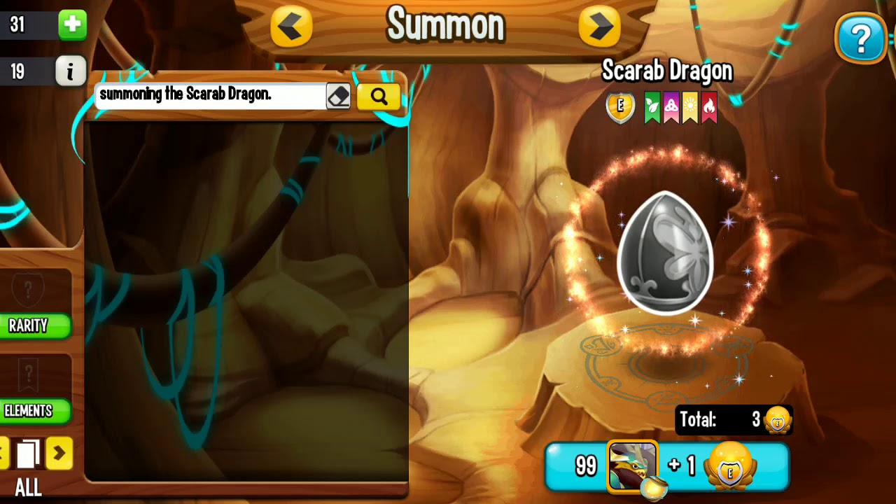 Summoning scarab dragon in dragon city (read desc plz!) - YouTube