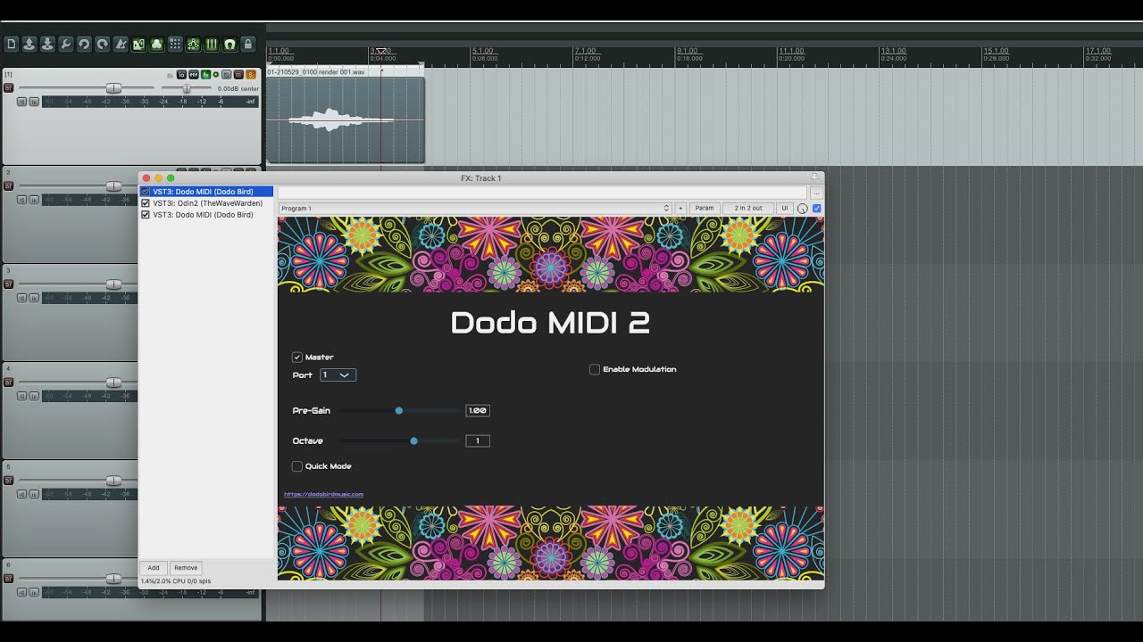 Dodo MIDI 2 - Reaper Quick Start - YouTube