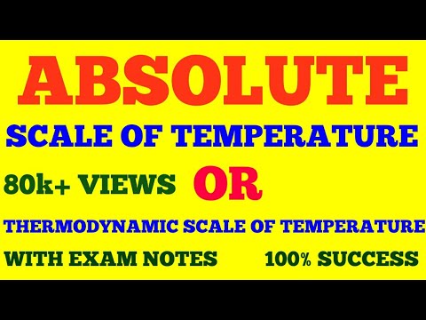 ABSOLUTE SCALE OF TEMPERATURE || THERMODYNAMIC SCALE OF TEMPERATURE ...