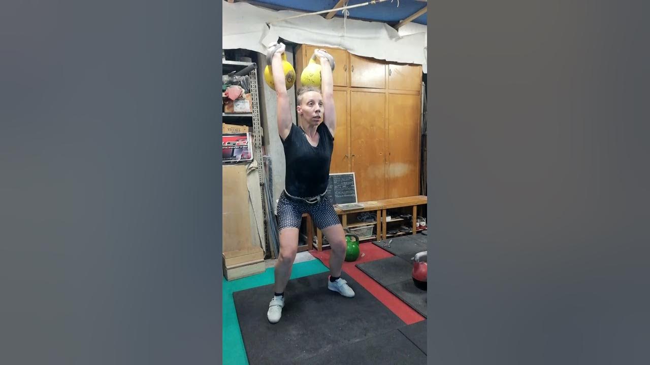 Anita, long cycle 16kg 6' 49 reps - YouTube