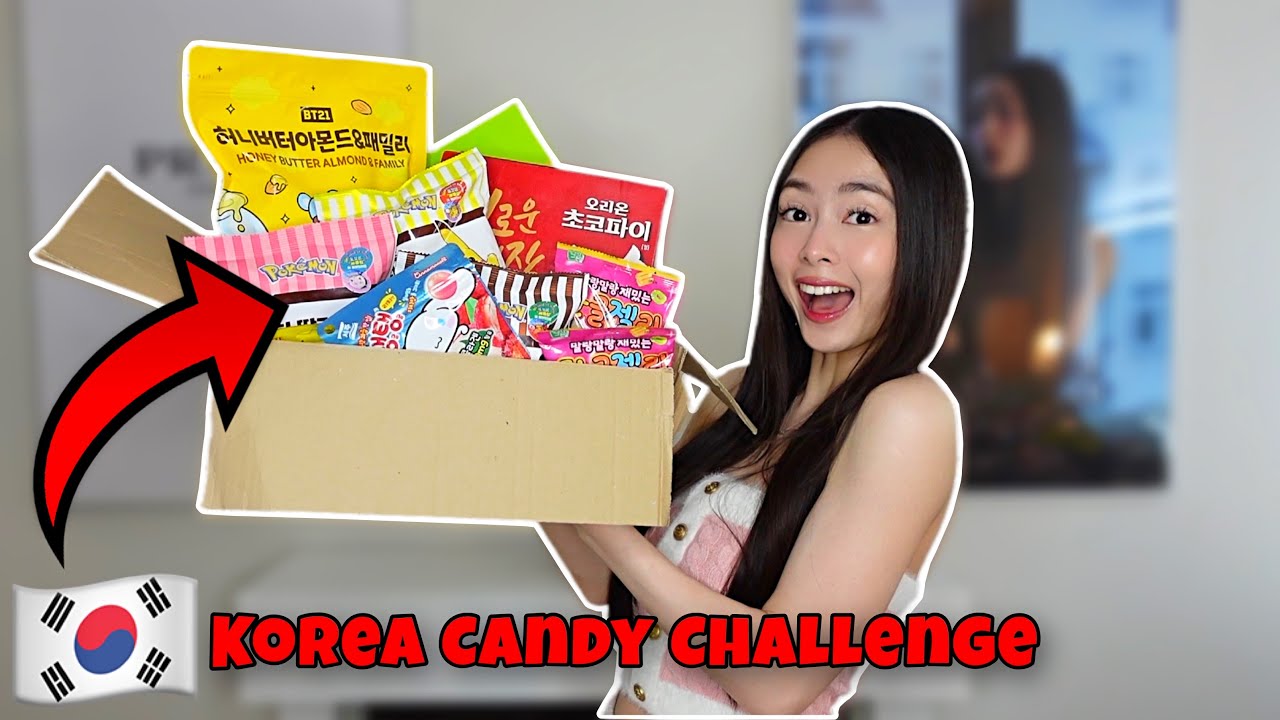 KOREA CANDY CHALLENGE | ich probiere GEHYPTE SÜßIGKEITEN AUS KOREA ...