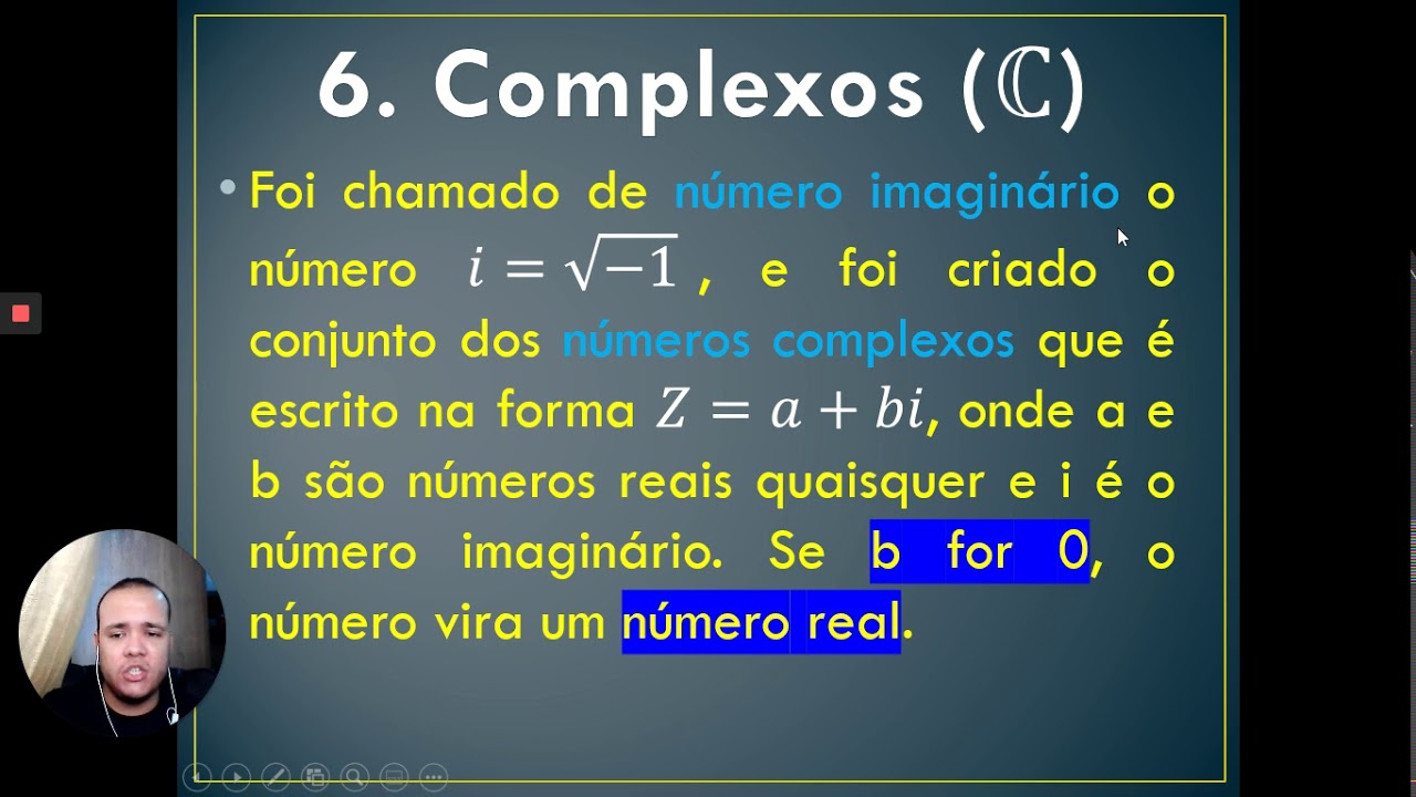 Conjunto dos Reais e dos Complexos - YouTube