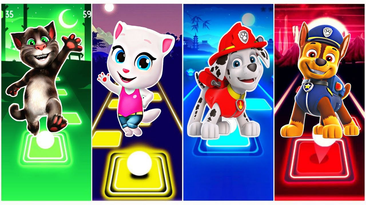 Talking Tom 🆚 Talking Angela 🆚 Paw Patrol Marshall 🆚 Paw Patrol chase 🆚 ...