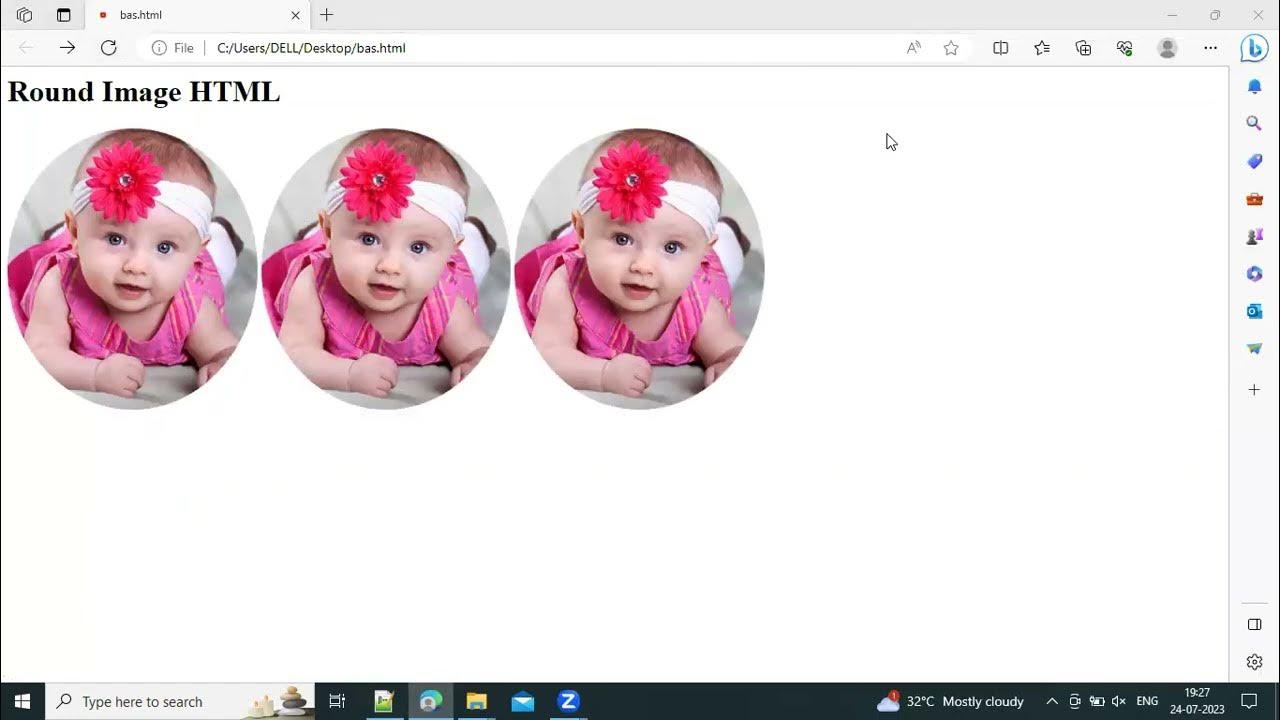 How to create round image using HTML & CSS - YouTube