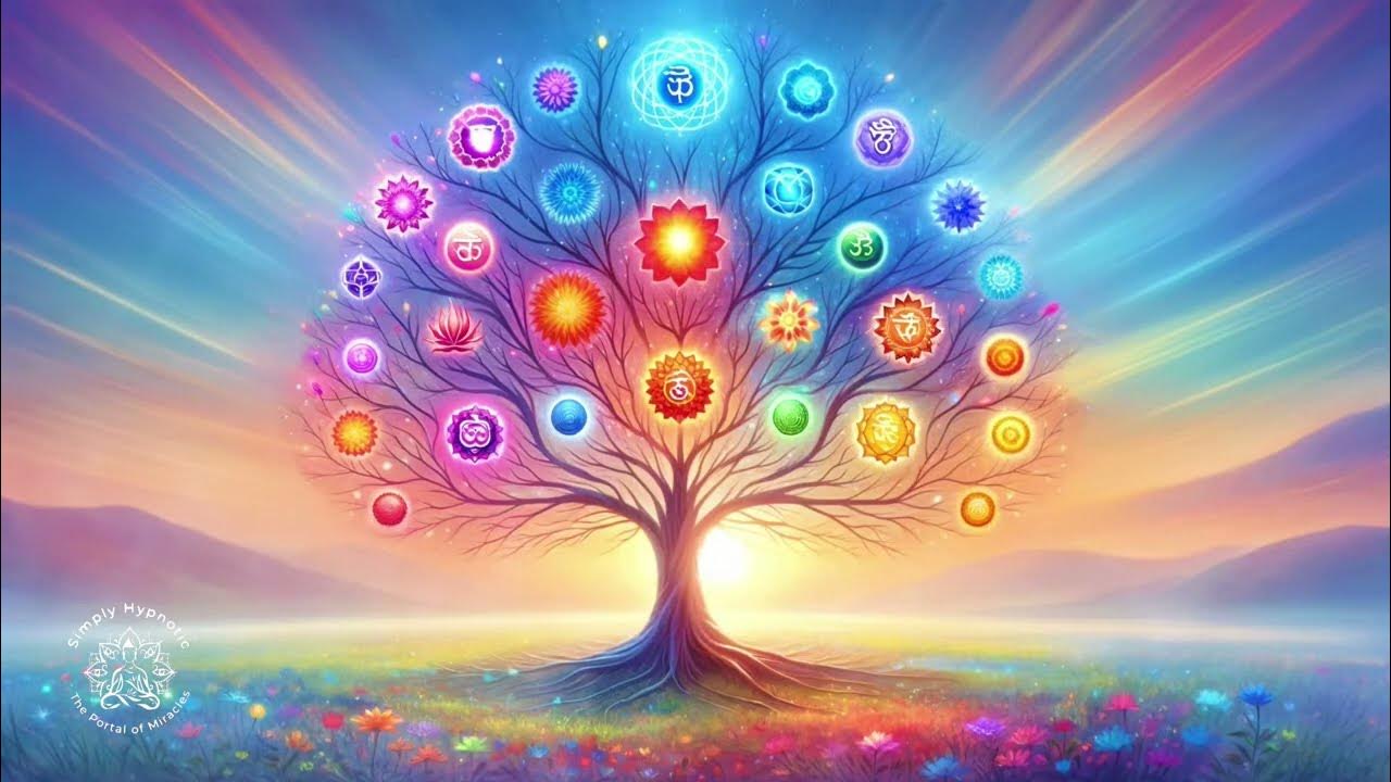 All 7 Chakras Solfeggio Frequencies 🙏 Tree Of Life 🙏 Aura Cleanse & Chakra Balance - YouTube