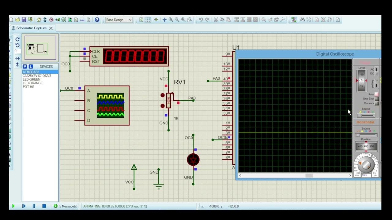 Generate PWM signal in phase correct mode in AVR Atmega32 with a ...