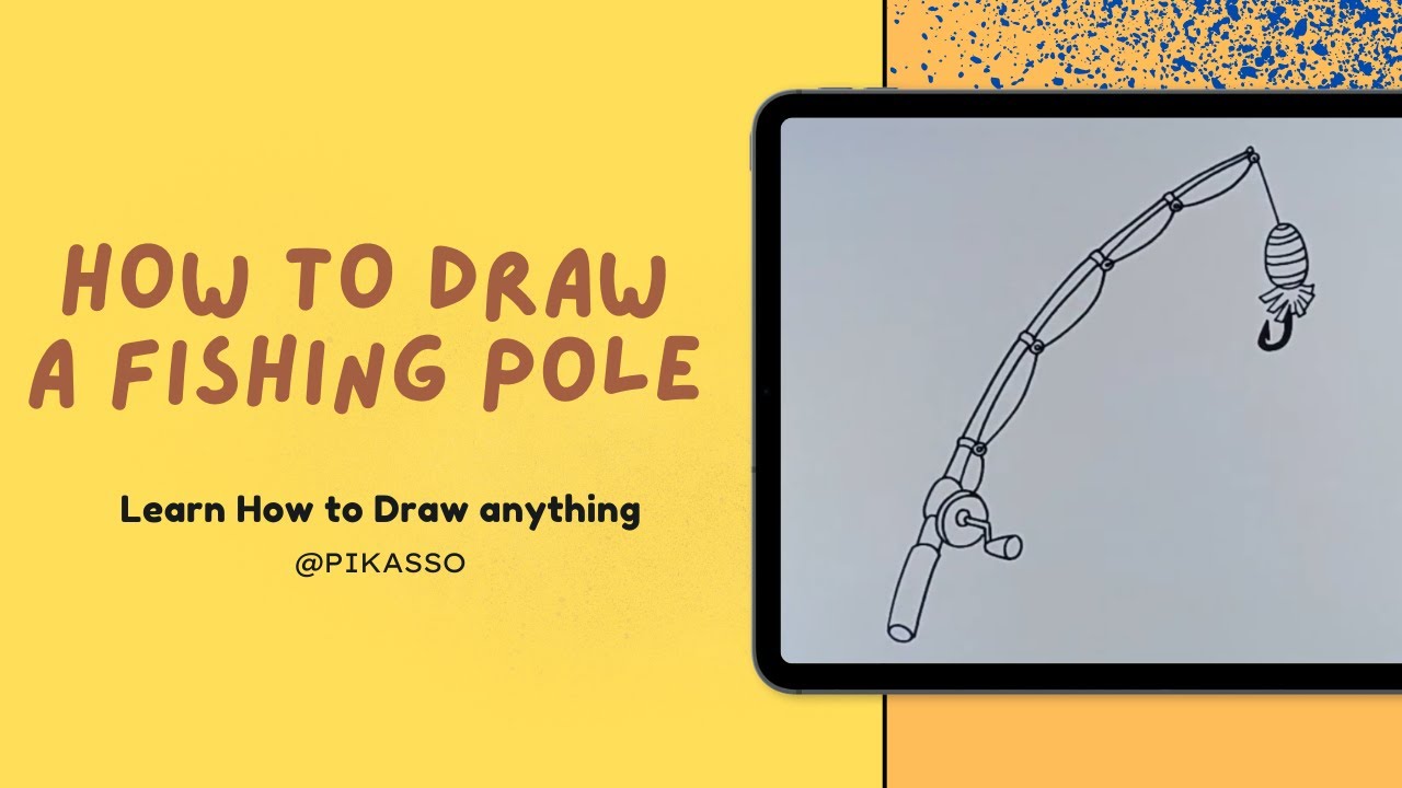 How to Draw a Fishing Pole Easy - YouTube