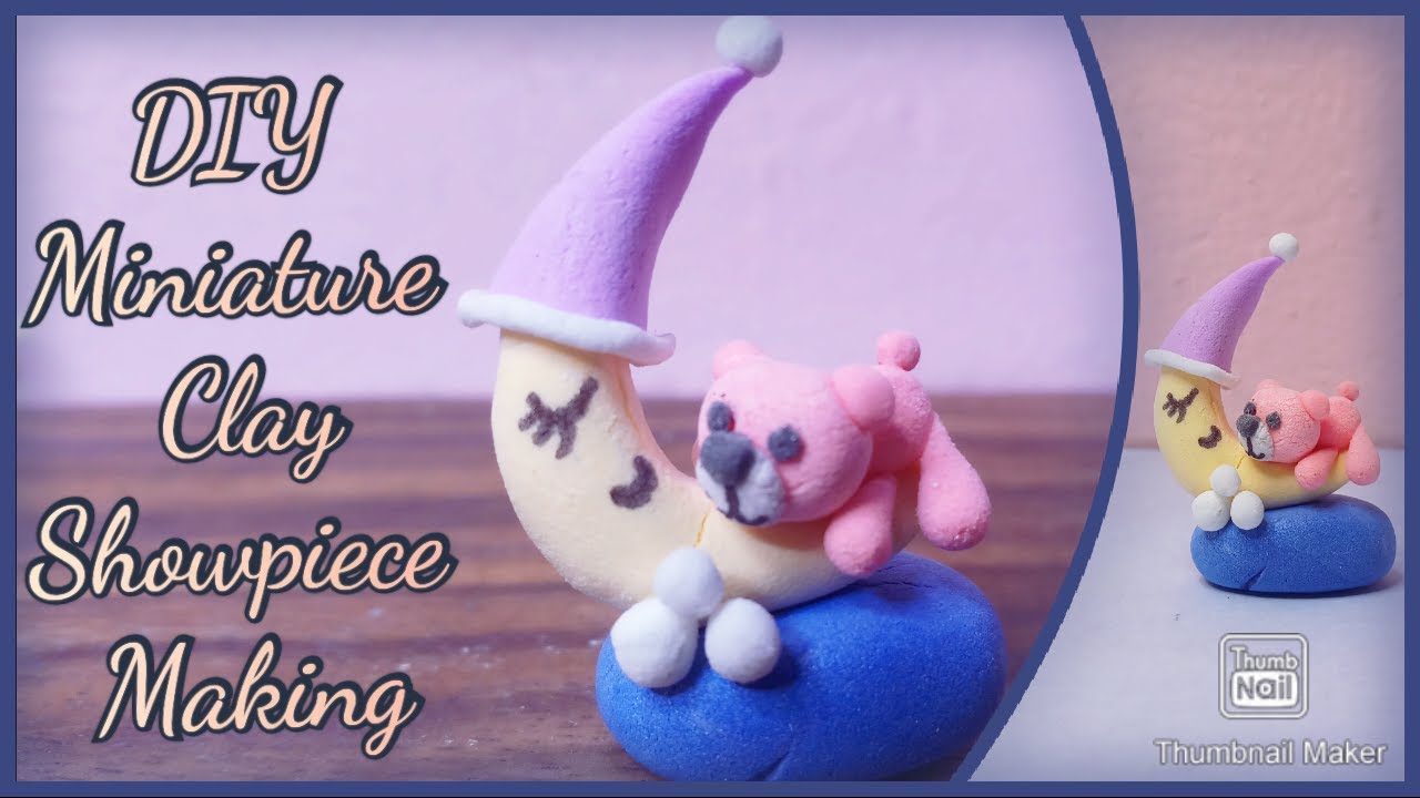 DIY Miniature Clay Showpiece Making ️ - YouTube
