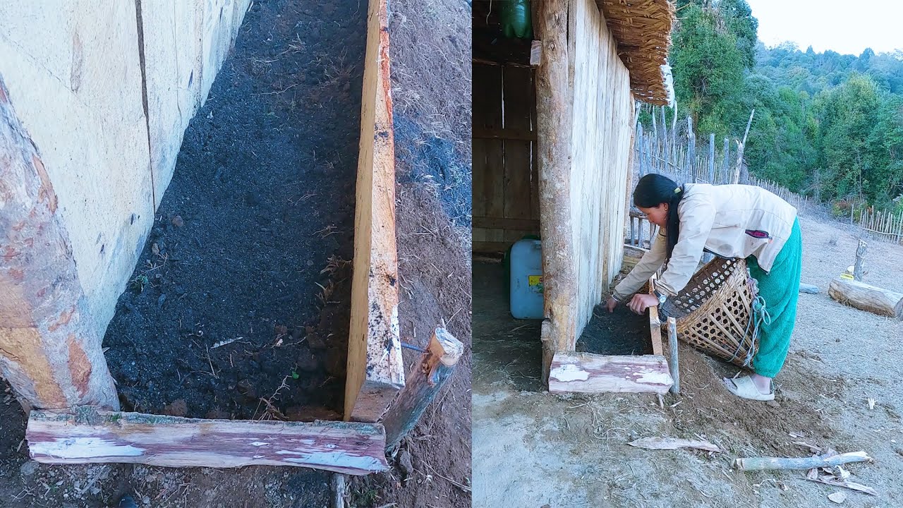 Manjita making garden in hut || Pregnant Manjita Working ...