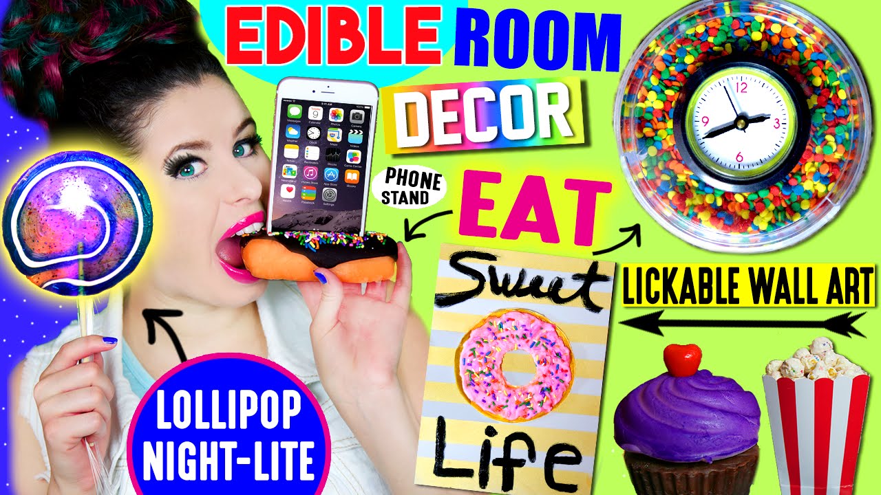 DIY Edible Room Decor: Decorate With FOOD | Edible Phone Stand, Clock ...