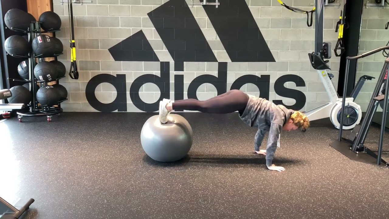 Plank Rotation - Feet on Ball - YouTube