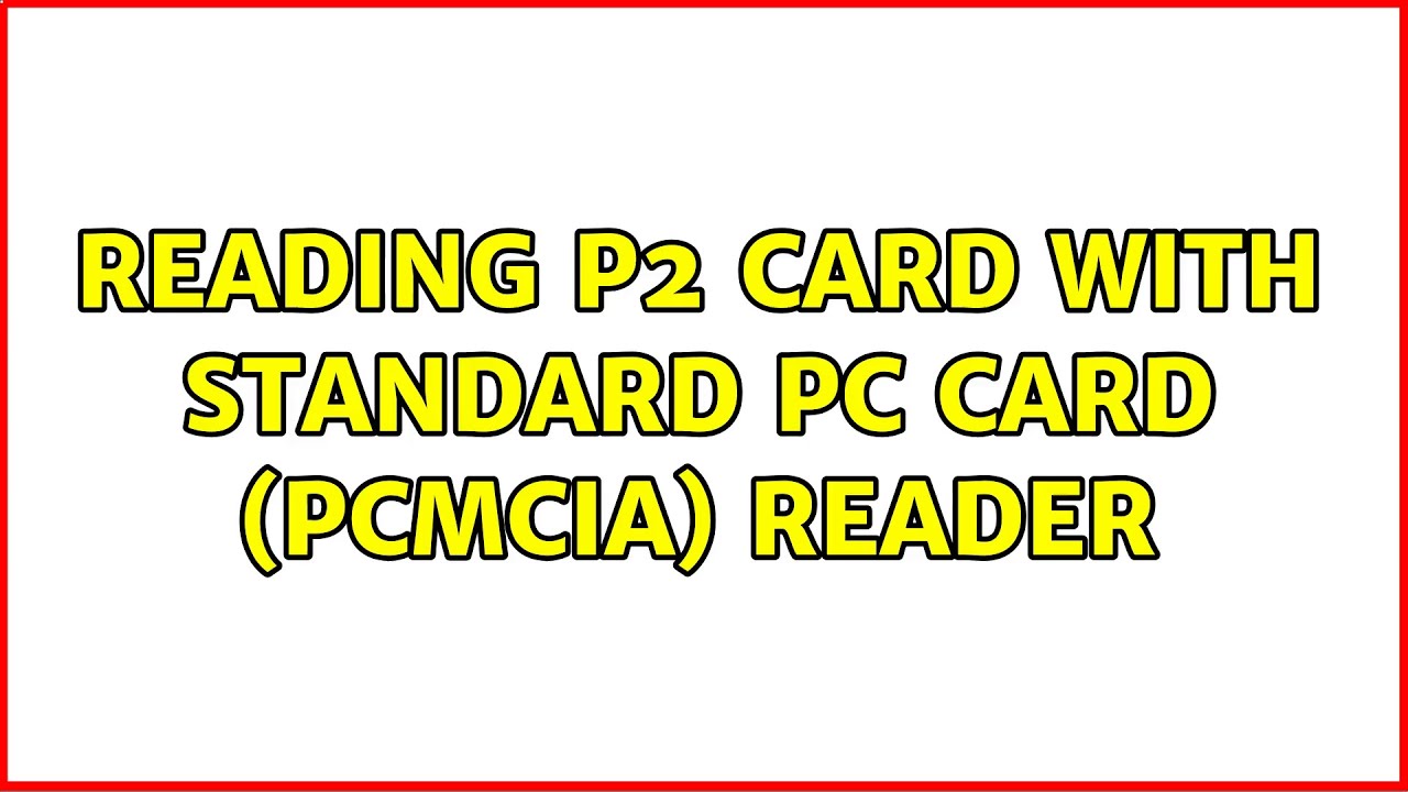Reading P2 card with standard PC Card (PCMCIA) reader - YouTube