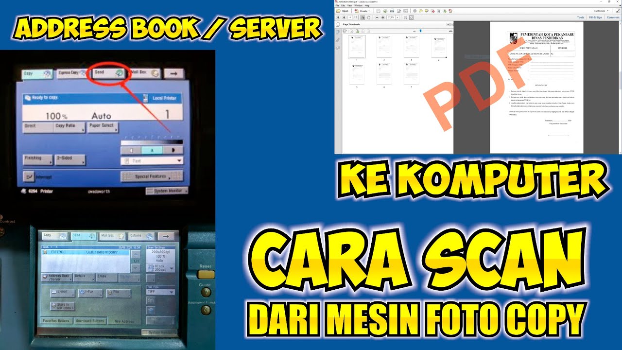 Cara Scan Dari Mesin Foto Copy Ir 6020i/iR Series Menggunakan Fitur ...
