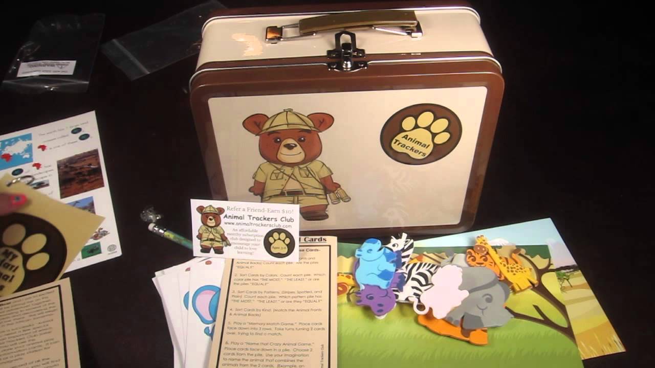 Animal Trackers Introductory Box + Month 2 Review - YouTube