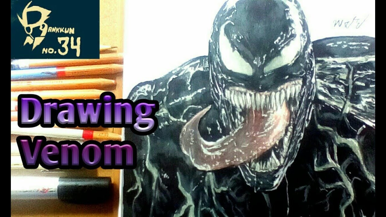 Drawing Venom (Tom Hardy) _ By Bankkun No.34venom - YouTube