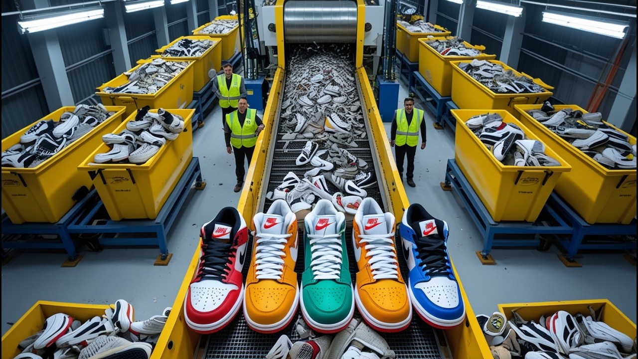 How This Factory Recycles 200,000 Shoes EVERY SINGLE DAY - YouTube