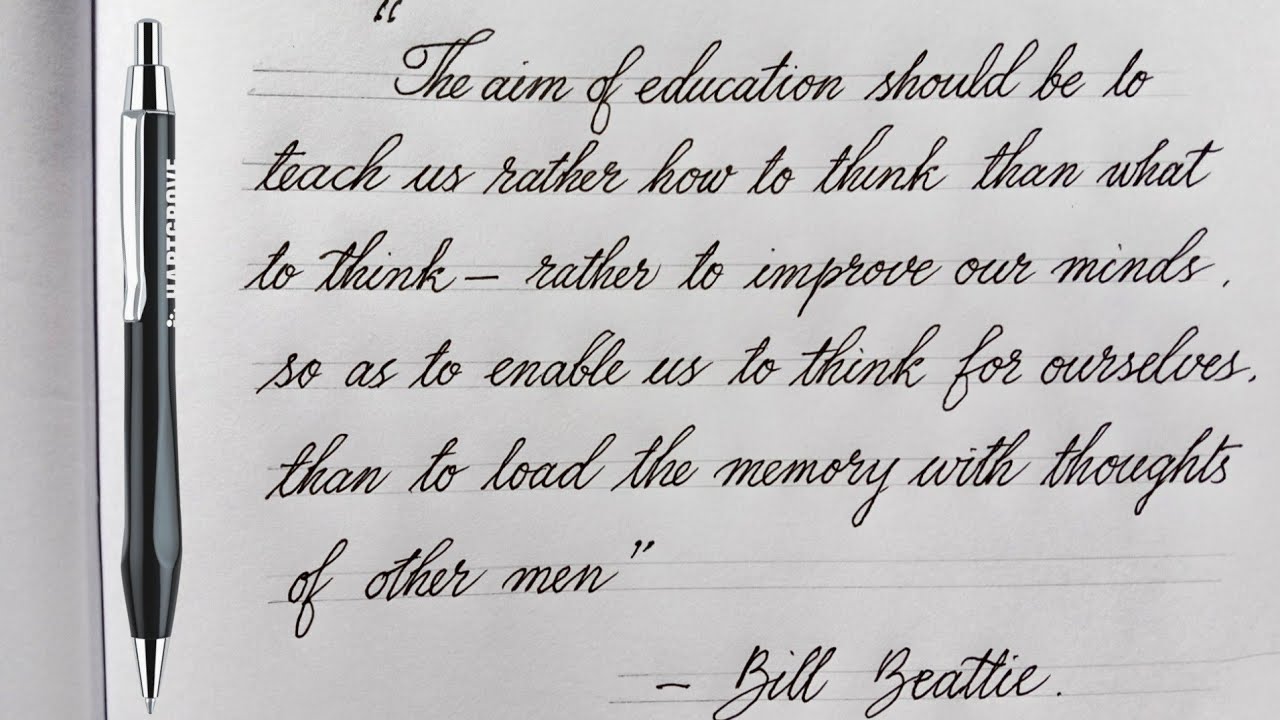 Beautiful neat and clean Cursive handwriting ||Best beautiful Writing ...