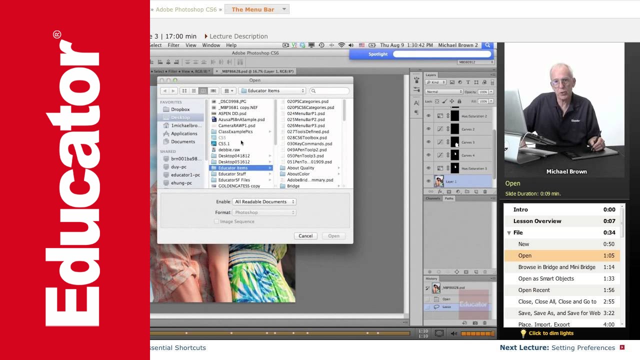 "The Menu Bar" | Adobe Photoshop CS6 with Educator.com - YouTube