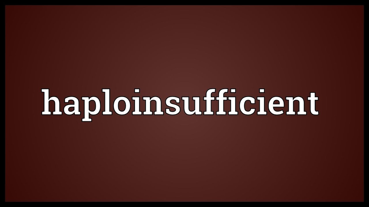 Haploinsufficient Meaning YouTube haploinsufficient-meaning-youtube