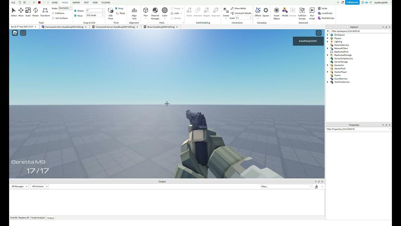 Roblox Devlog #1: Custom Viewmodel, walking, sprinting, chnage guns animations - YouTube