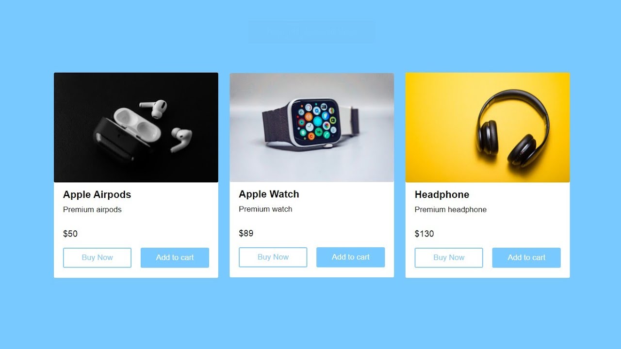 Product Card UX Design HTML CSS - YouTube