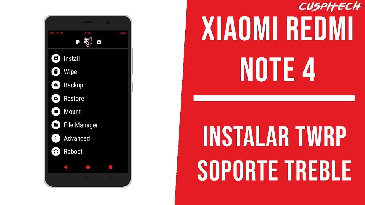 Instalar Recovery TWRP (Treble) Xiaomi Redmi Note 4 & 4X Parte 2 - YouTube