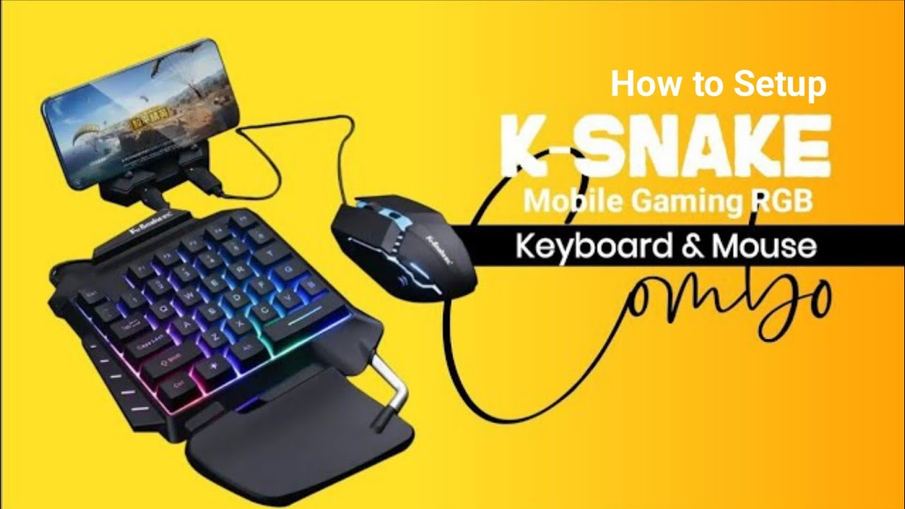 K-Snake Mobile Gaming RGB Keyboard & Mouse Combo setup Tutorial ...