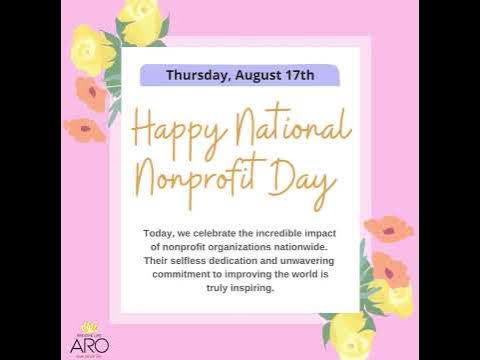Happy National Nonprofit day (1) - YouTube