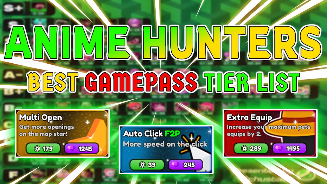 Roblox Ultimate Anime Hunters Gamepass Tier List 2025! - YouTube