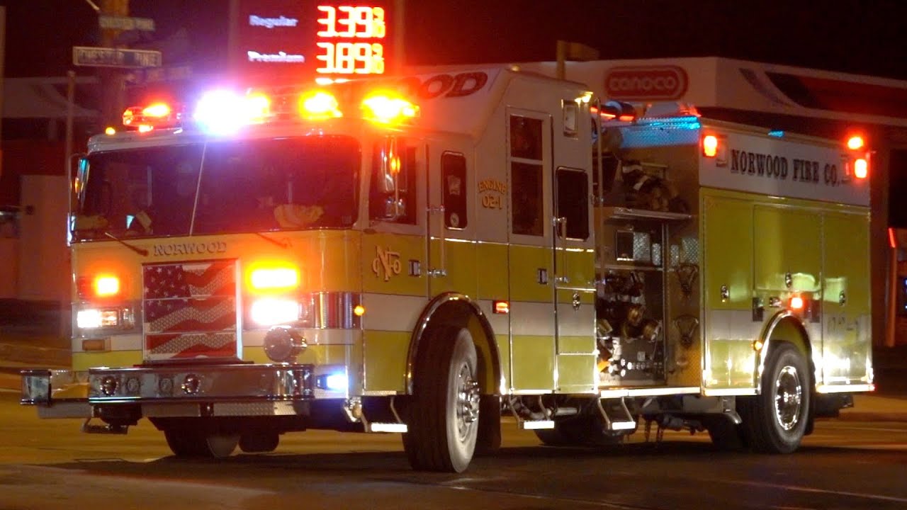 Norwood Fire Company Engine 2 Responding - YouTube