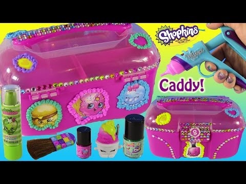 DIY SHOPKINS Makeup & Toy Caboodle! Decorate with DohVinci! Nail Polish & Lip Gloss! FUN