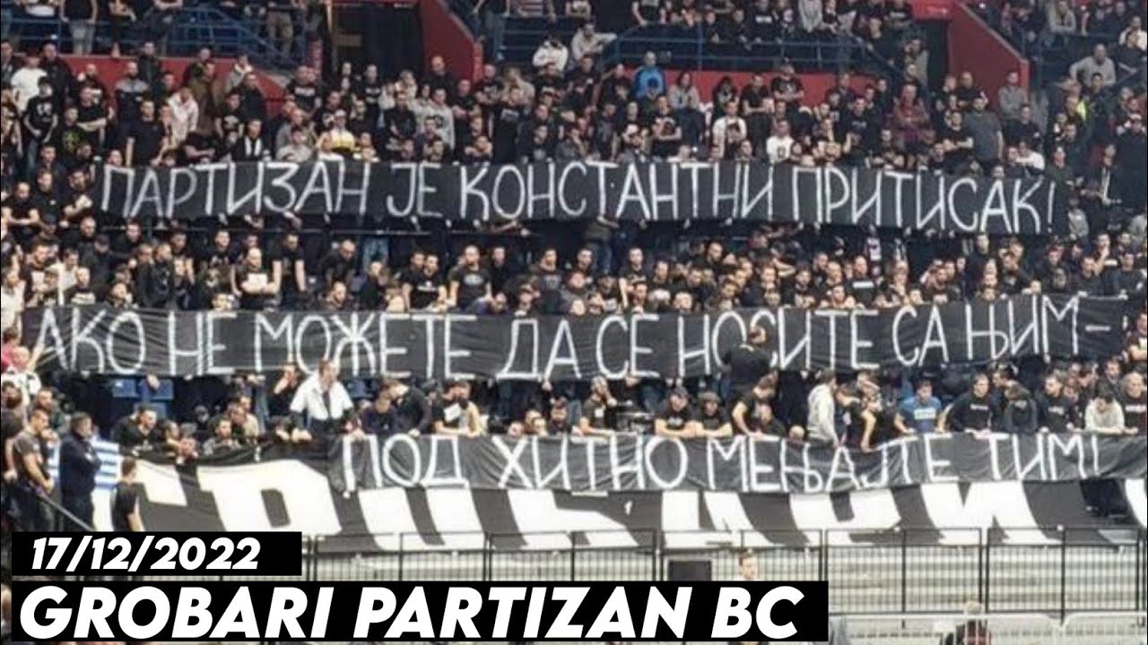 GROBARI PARTIZAN BC || KK Partizan Mozart vs Anadolu efes sk 17/12/2022 ...