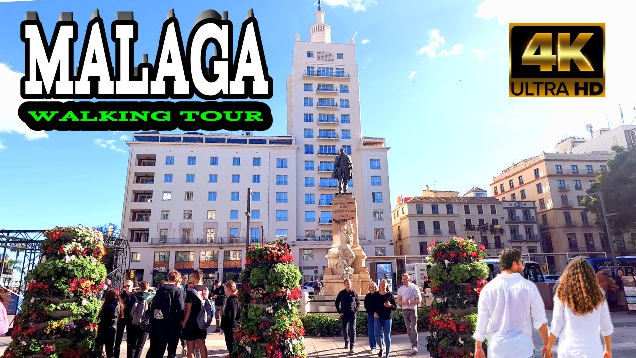 MALAGA Spain city walk | Costa Del Sol, Andalusia [4k] WALKING TOUR ...