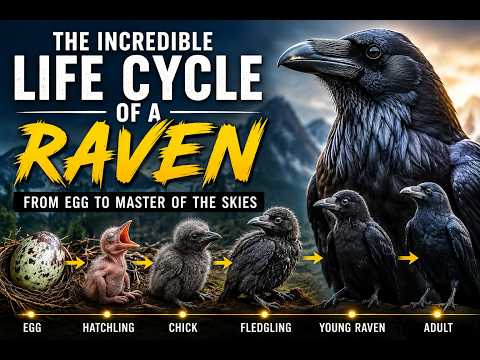 🐦 The Incredible Life Cycle of a Raven | From Egg to Master of the Skies
