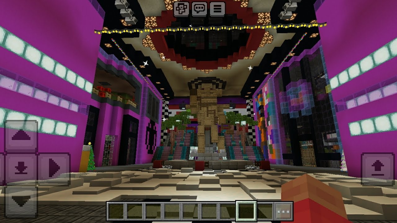 decorating the pizzaplex for Christmas in minecraft - YouTube