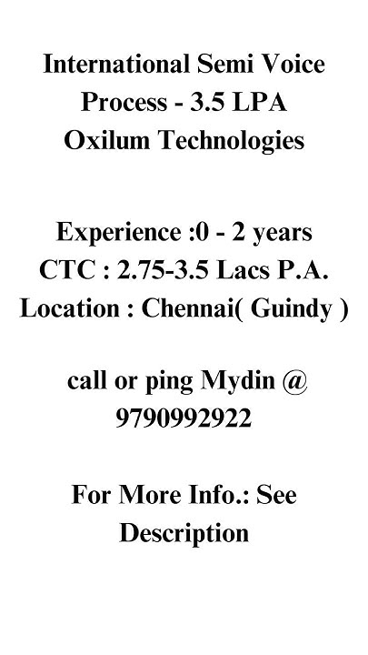 International Semi Voice Process - 3.5 LPA Oxilum Technologies - YouTube