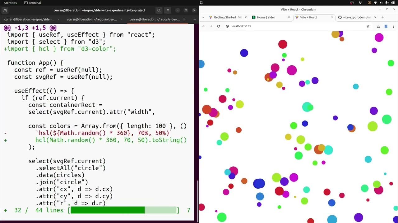 Coding Visuals with AI: An Experiment with Aider and D3 - YouTube