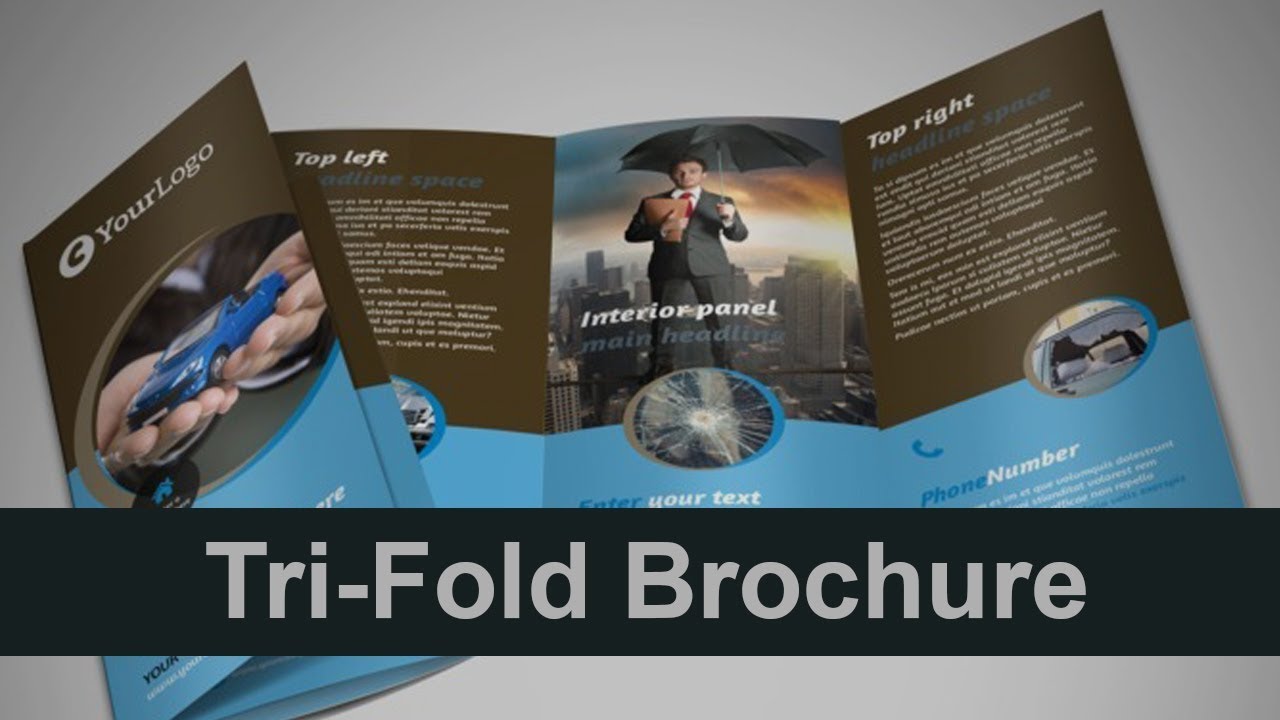 How To Create an Awesome Tri Fold Brochure Design - Photoshop Tutorial ...