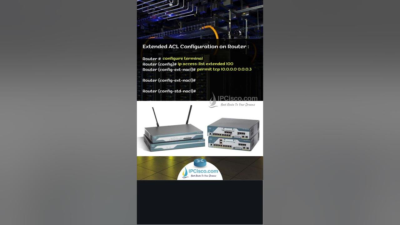 Cisco Extended ACL Configuration Example 1 | CCNA 200-301 Shorts | Quick Configs | IPCisco.com ...