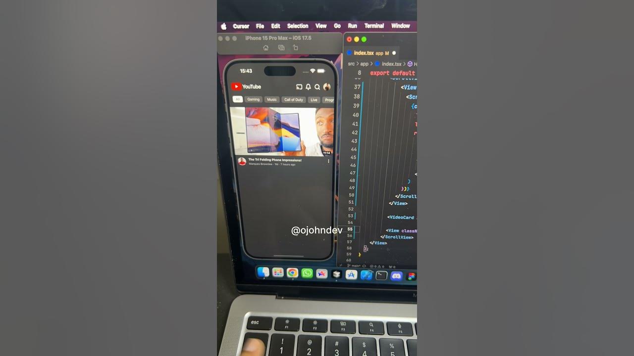 Clone YouTube com React Native 🔥 #shorts #reactnative #react #reactnativetutorial #expo #ui # ...