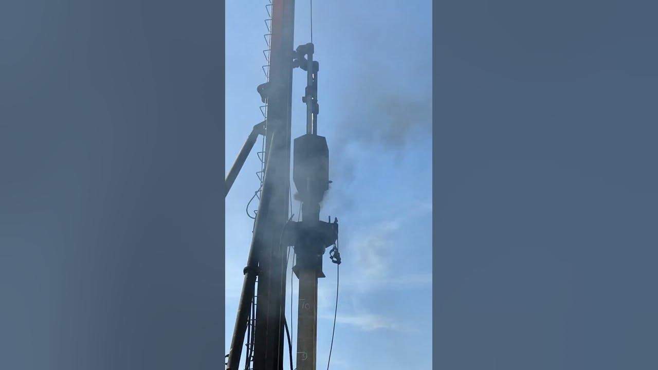 Испытания грунтов динамической нагрузкой на сваи - YouTube